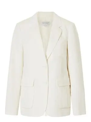 Gabriela Hearst Louisa Cotton Ribbed Blazer - Neutrals