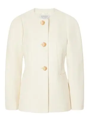 Gabriela Hearst Daelan Silk And Wool-blend Jacket - Neutrals