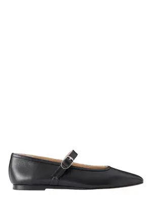 Le Monde Beryl Leather Mary Jane Ballet Flats - Black