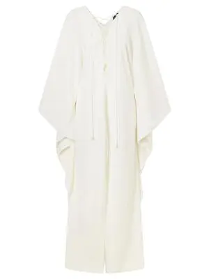 TALLER MARMO Sahara Lace-up Cady Gown - Neutrals