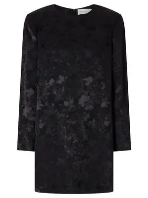Veronica De Piante Carlota Floral-jacquard Mini Dress - Black