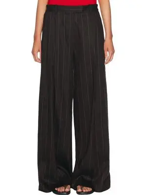 Helmut Lang Wide Leg Trousers - Brown Multi