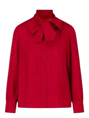 Gucci Jacquard Silk Shirt - Red