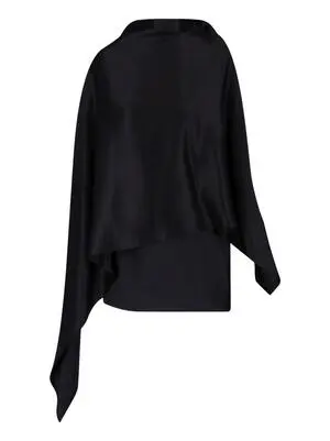 Bottega Veneta Silk Fluid Top - Black
