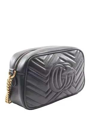 Gucci Gg Marmont Chain Shoulder Bag - Black