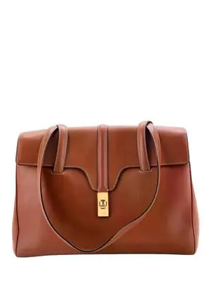 Celine Soft 16 Shoulder Bag In Smooth Calfskin - Brown
