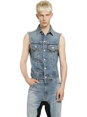 MARKING DISTANCE Starstudded Vest - Blue