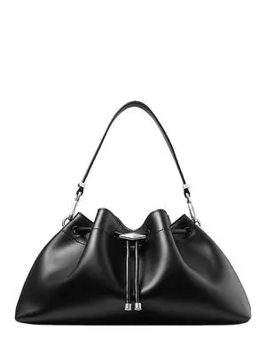 JIMMY CHOO Jimmy Choo Leather Cinch Bag With Brass Trim