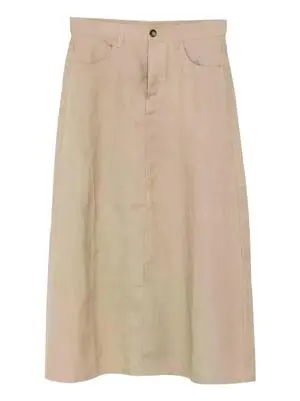 JNBY Ramie Midi Skirt - Neutrals