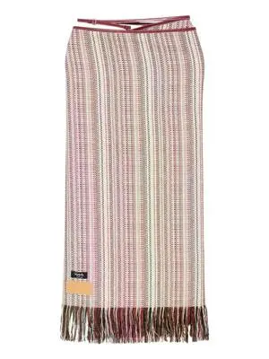 LESS Woven Wrap Skirt - Red