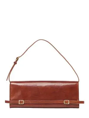 Simkhai Leather Shoulder Bag - Saddle
