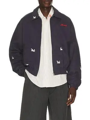 CARNE BOLLENTE Harrington Jacket - Navy