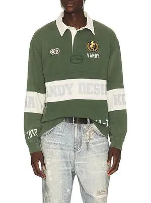 VANDYTHEPINK Washed Long Sleeve Rugby - Green