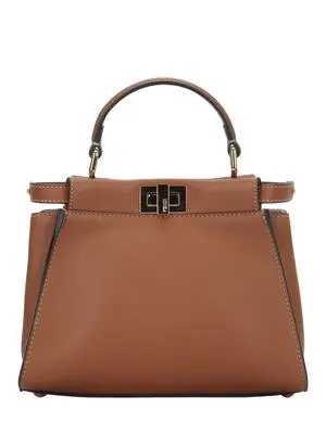 FENDI Fendi Peekaboo Mini Paglia Crochet Satchel