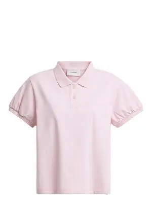 COACH Organic Cotton Script Shrunken Polo - Pink