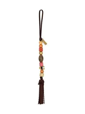 COACH Beaded Tassel Bag Charm - Brass/multi