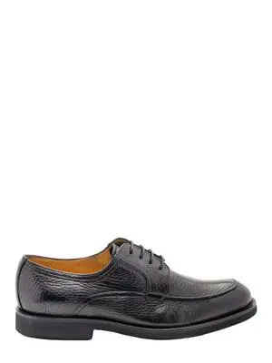 LUKURE LUKURË Henry Deer Skin Lace-Up Derby Shoes