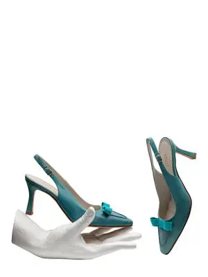 Lukure Emma Slingback Pumps - Turquoise