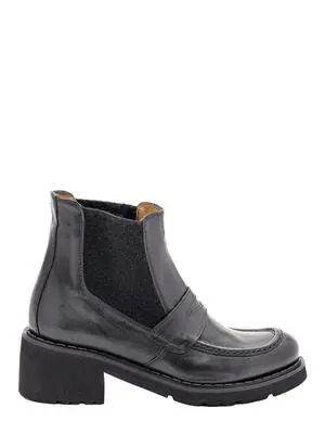 Lukure Chelsea Boot With Elastic Sides And 55mm Heel - Black