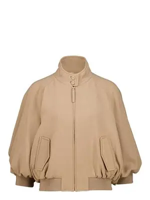 Gabriela Hearst Cropped Wool Jacket - Beige