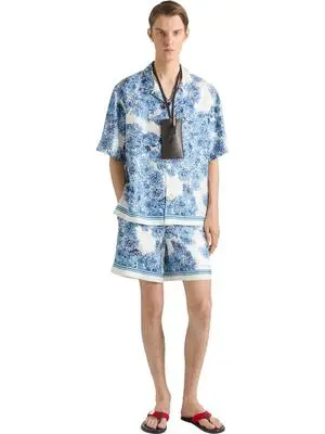 Givenchy Silk Shirt With Pompom Print - Blue