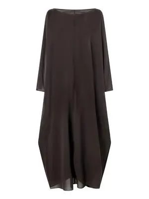 Staud Nour Open-back Chiffon Cover-up Dress - Brown