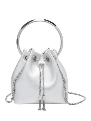 JIMMY CHOO Bon Bon Bucket Bag - Silver