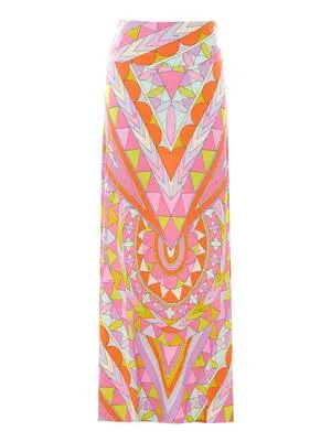 Emilio Pucci Graphic Print A-line Long Skirt - Multicolor