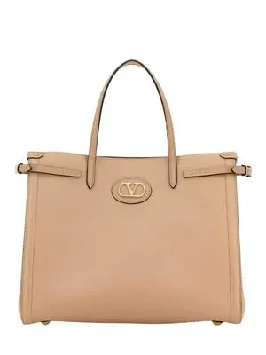 Valentino Garavani Vlogo Signature Shopper Bag - Brown