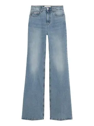 AMI Paris Flare Fit Cotton Jeans - Blue