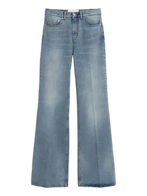 AMI Paris Flare Fit Cotton Jeans - Blue