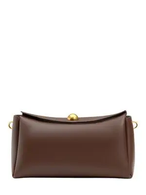 AMI Paris Carrousel Medium Smooth Leather Bag - Chocolate