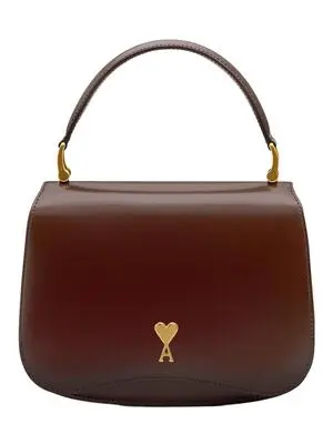 AMI Paris AMI Paris Glazed Leather Handle Bag Cherry