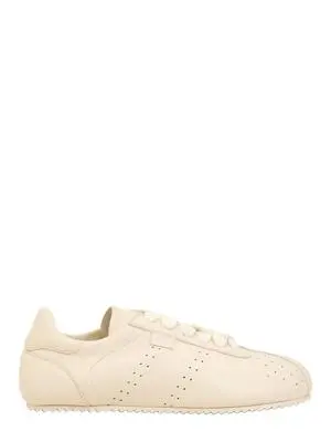 AMI Paris White Cow Leather Soft Sneakers - Ivory