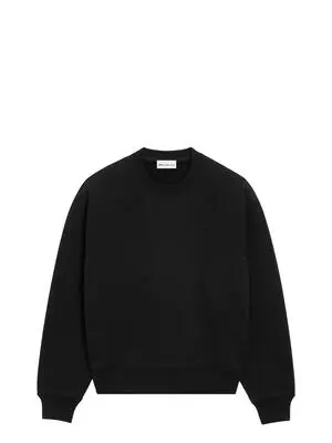 AMI Paris Cotton Sweatshirt With Embossed De Coeur Logo - Black