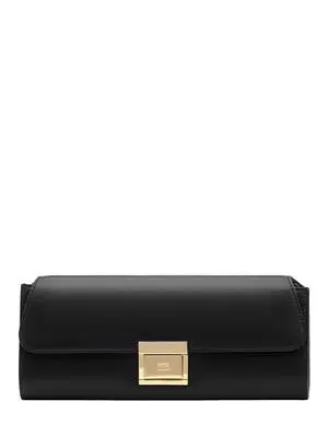 AMI Paris Mimi Pouch In Smooth Leather - Black