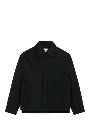 AMI Paris Taffetas Padded De Coeur Overshirt - Black