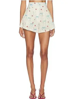 Agua Bendita Nalia Cherish Embroidered Shorts - Multicolor