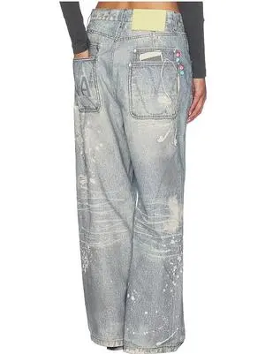 VANDYTHEPINK Trompe L'oeil Denim Jeans