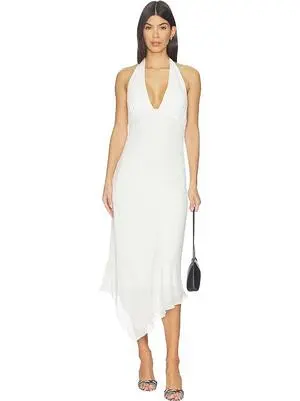 NIA Salvatore Halterneck Dress - White