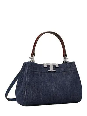Tory Burch Mini Eleanor Denim Satchel - Midnight