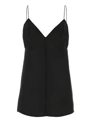 Khaite Silk Talsie Top - Black