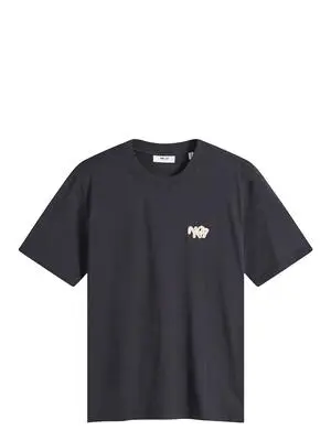 Nn07 Adam Twin Needle Embroidered T-shirt - Deep Navy