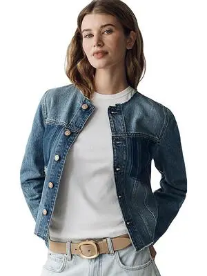 7 For All Mankind Vicky Denim Jacket - Medium Denim