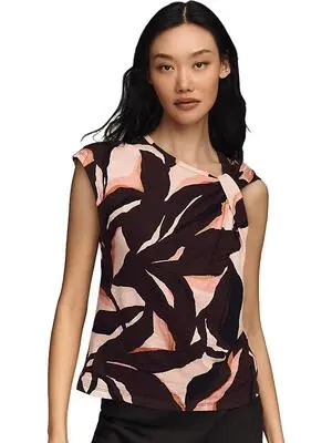 Sanctuary Asymmetrical Twisted Muscle T-shirt - Desertscape