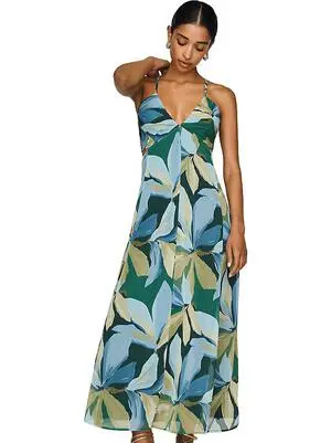 LOST + WANDER Neroli Printed Midi Dress - Green Multi