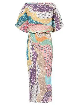NEVER FULLY DRESSED Morocco Tilly Pleated Midi Dress - Multi