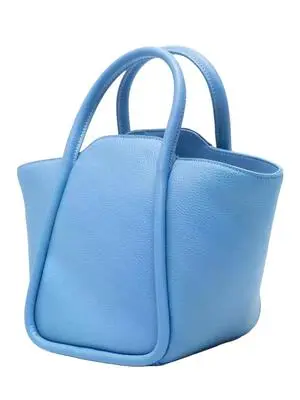 Karl Lagerfeld Icon Grained Leather Tote Bag - Blue