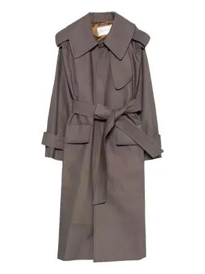 Victoria Beckham Philippa Belted Trench Coat - Grey