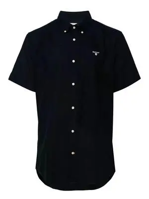 Barbour Embroidered-logo Cotton Shirt - Blue